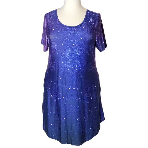 Aster | Dresses | Aster By Firmiana Galaxy Dress Lightwt Photoprint ...